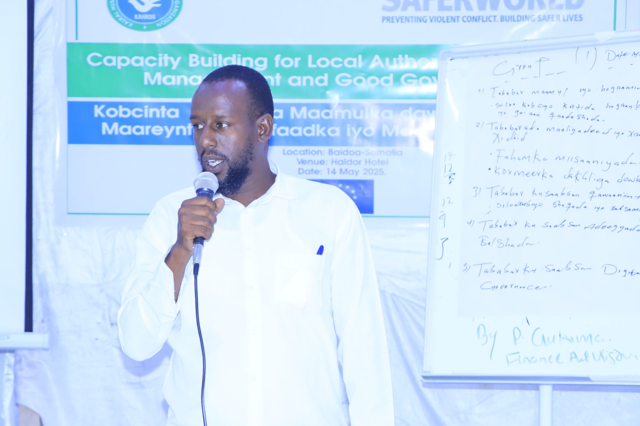 n groups, participants in Baidoa District took part in interactive ...